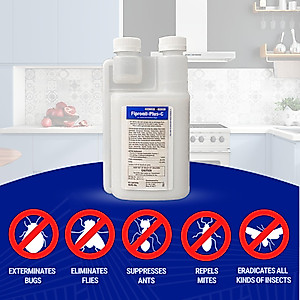 Fipronil-Plus-C Professional Concentrate Insecticide - Indoor Use, Eliminates Bugs, Ants, Roaches, and More, Easy Mix and Apply, Lasting Home and Outdoor Protection, 16 oz