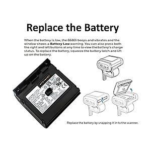 GIKYSUIZ 10-Pack 2160mAh Upgraded Battery for Honeywell 8680i Smart Wearable Scanner fits Part Number BAT-SCN02 BAT-SCN03