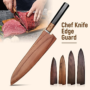 MYCENSE Knife Sheath Blade Protector Cover Wood Durable Multifunction Cover Wear Resistant Bag Classical Cutter Cover for Camping Outdoor Kitchen, 240mm