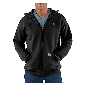 Carhartt Men's Loose Fit Midweight Full-Zip Sweatshirt, Black, 3X-Large