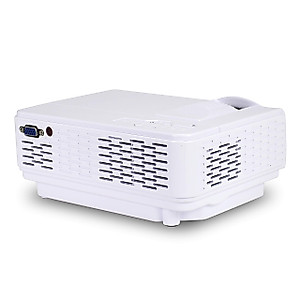 Magnavox MP601 Portable Home Theater Projector with Bluetooth Wireless Technology and Remote in White | Supports 1080p HD Quality | HDMI, USB, AV, & VGA Ports |