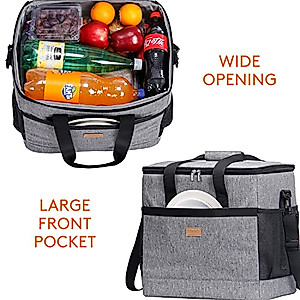 Lifewit 40L Cooler Bag, Bundle with 23L Cooler Bag, Grey