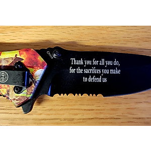 Hattricks Goodimpression Firefighter Personalized Tactical Folding Pocket Knife for Firemen and Firewomen