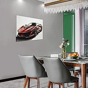 Car Poster Ferrari F40 Supercar Posters Racing Car Canvas Wall Art For Boy's Bedroom SuperCar Wall Decor Frame-style 30x20inch(75x50cm)