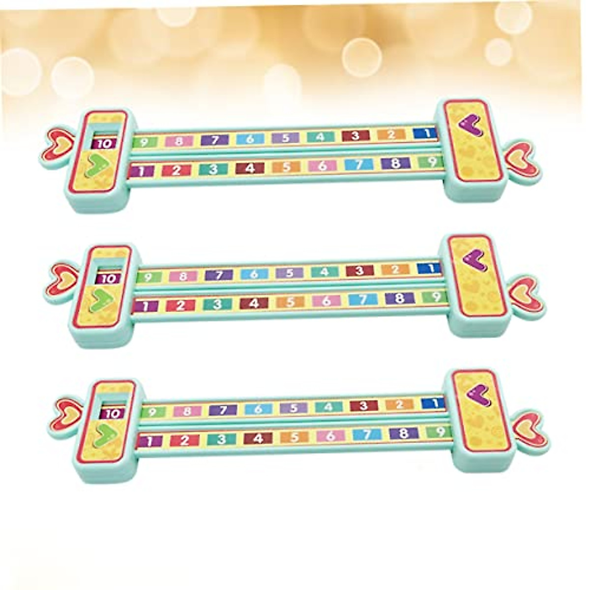 Ciieeo 3PCS Wooden Toys Wooden Puzzles Puzzles Puzzles Numbers Matching Toy Montessori Math Toy Early Educational Stationery Cartoon Teaching aids Material Ruler