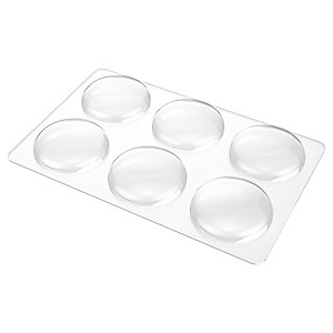 Xfenvs Door Knob Wall Shield, 6PCS Transparent Round Soft Rubber Wall Protector Self Adhesive Door Handle Bumper (Small Round 1.57 Inch 6PCS, Clear)