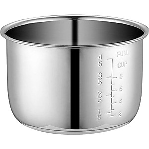 Cabilock Cooker Replacement Inner Pot Ceramic Inner Cooking Pot Cooking Pot Liner Container for Pressure Cooker Accessory 4L
