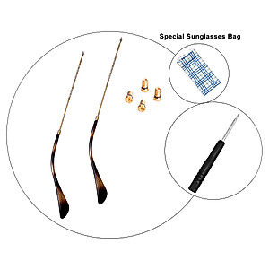 HiCycle2 Replacement Temple Arm,Temple Tips for Ray ban RB3447 RB3547N RB3548N RB3647N Sunglasses,with 4 Screws,1 Screwdriver