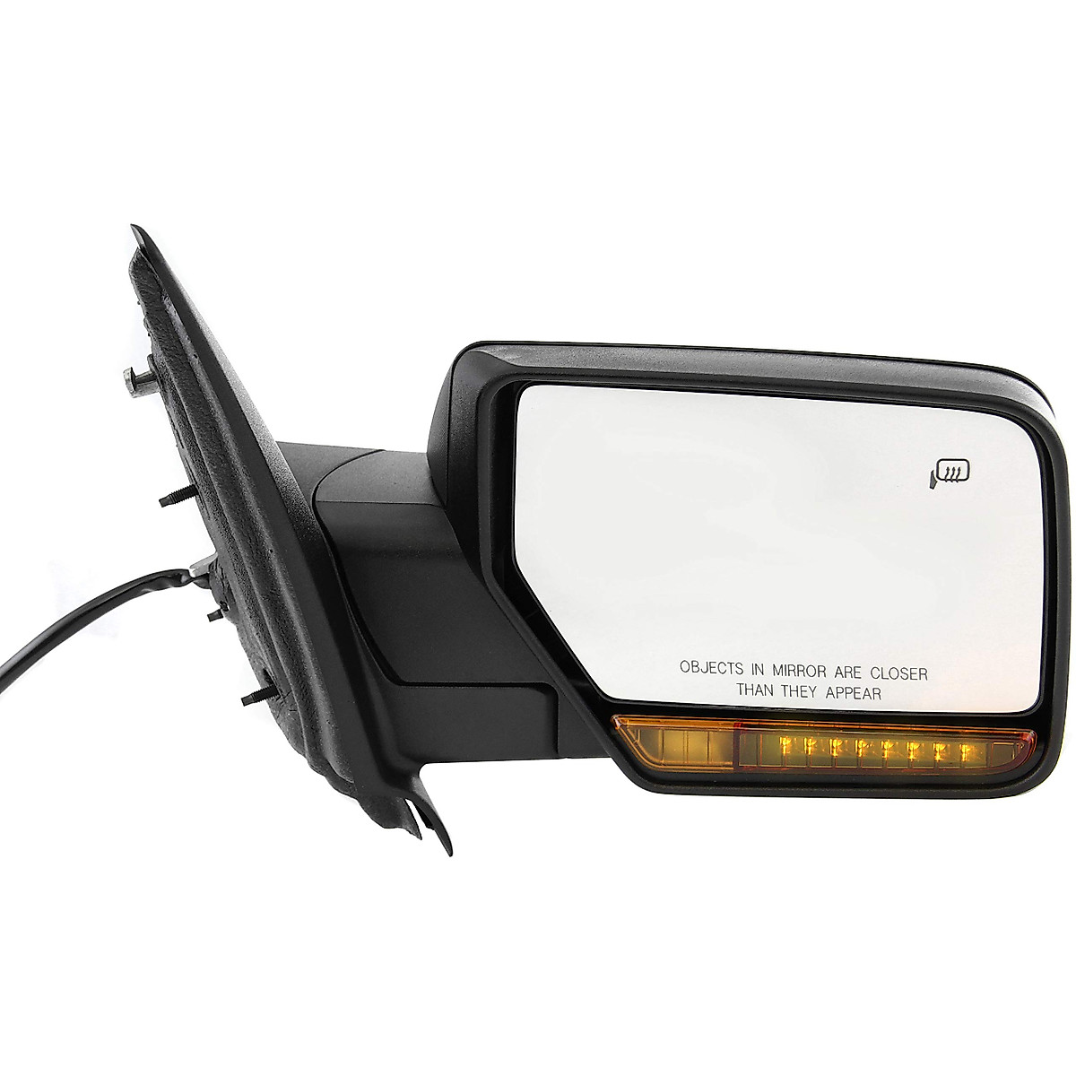 Kool Vue Driver & Passenger Side Power Heated Mirrors for Ford Expedition Lincoln Navigator 2007-2008 Power Fold With Signal Light, Memory & Puddle Lamp Chrome