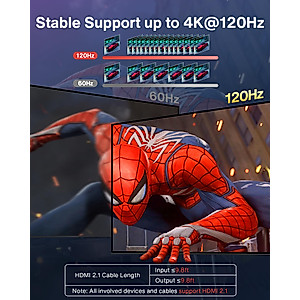 8K HDMI 2.1 Switch iVANKY Bi-Directional 2 in 1 Out HDMI Switch with Remote, 4K@120Hz 8K@60Hz HDMI Switcher 1 in 2 Out (1 Display at a Time) 48Gbps for PS5/PS4, Xbox, Roku, Apple TV, Fire Stick