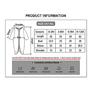 ZAV Solid Unisex Infants Clothes Baby Boys Girl Footed Jumpsuits Cotton Rompers