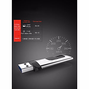 GMZS External SSD USB3.1 USB3.0 128GB 256GB Hard Drive Portable Solid State Drive PC,128GB