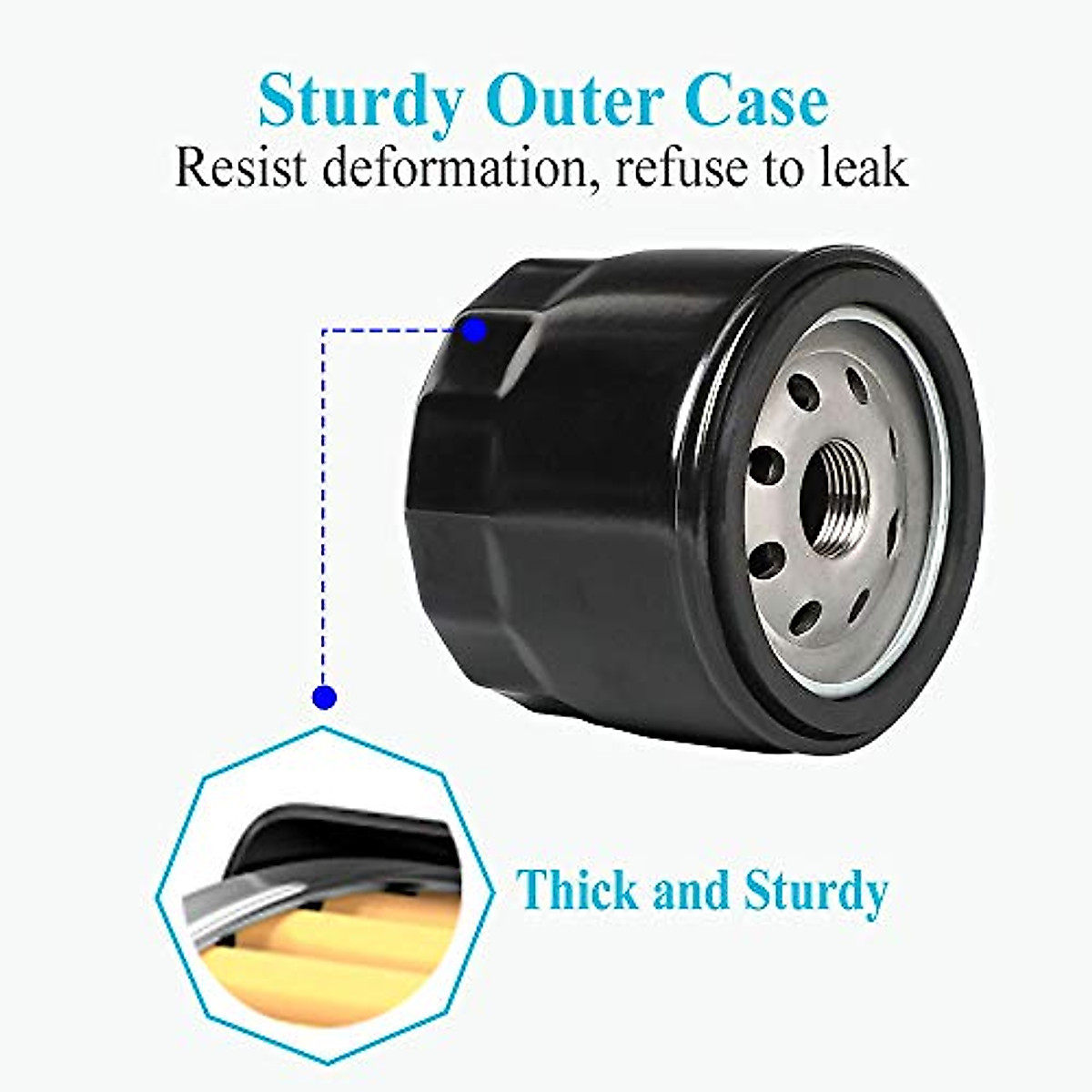 HOODELL 2 Pack 12 050 01-S Oil Filter Fits Kohler Engine Lawn Mower, Troy Bilt Bronco 12 050 01, Professional 1205001-S 12 050 01-S1 Oil Filter