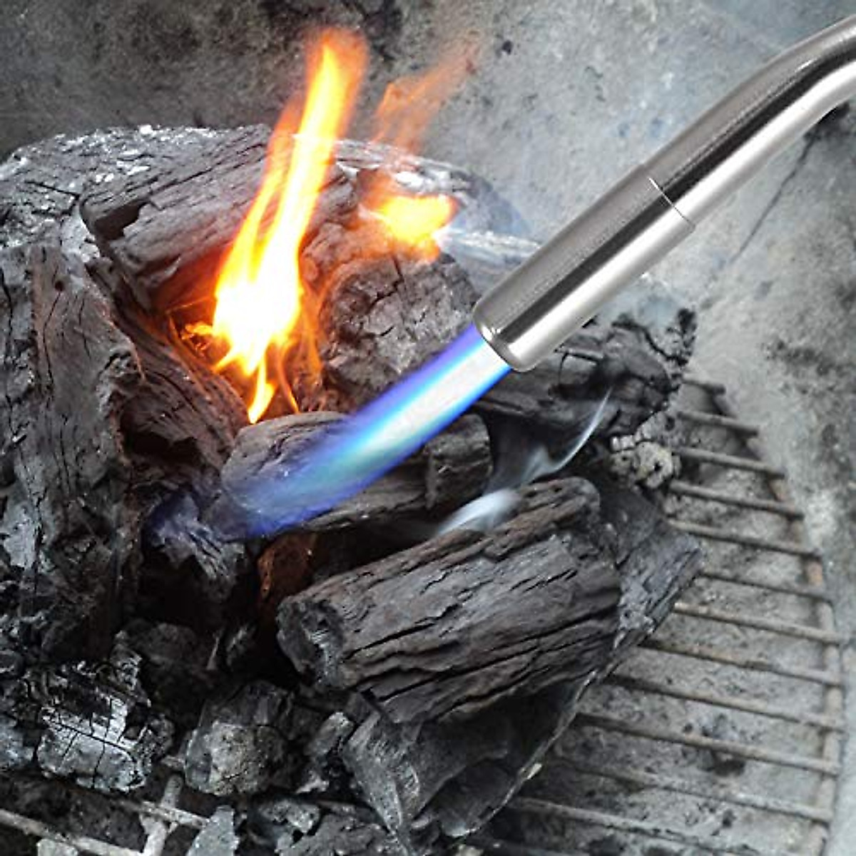 BLUEFIRE MRS-7014A Trigger Start Gas Welding Propane Torch Head Specially for MAPP Fuel,Extend 1.5" Burning Tube Nozzle Piezo Self Ignition Handhold Cylinder Soldering Brazing Triple-Point Flame