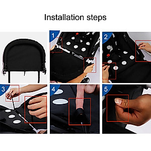 bluesa Stroller Footrest Extended Seat Board for Stroller, Adjustable Pram Feet Extension Footrest, Detachable Infant Pram Footboard, Portable Lightweight Seat Extension Board Foot Drag