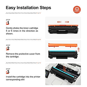 v4ink 4PK Compatible 48A Toner Cartridge Replacement for HP 48A CF248A Toner Cartridge Black Ink for use in HP Pro M15w M15a M16w M16a MFP M29w M29a M28w M28a Printer