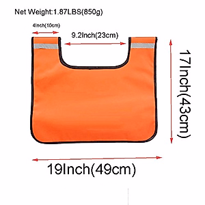 Comily Plus+ Off Road Recovery Winch Weight Bag,Safety Strong Durable PVC Winch Rope Dampener Blanket with Pocket-Light Orange Color