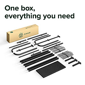 Zinus Heidi Metal Platform Bed Frame/Steel Mattress Foundation/Bed Frame with Headboard and Footboard/No Box Spring Needed/Easy Assembly, Black, Twin