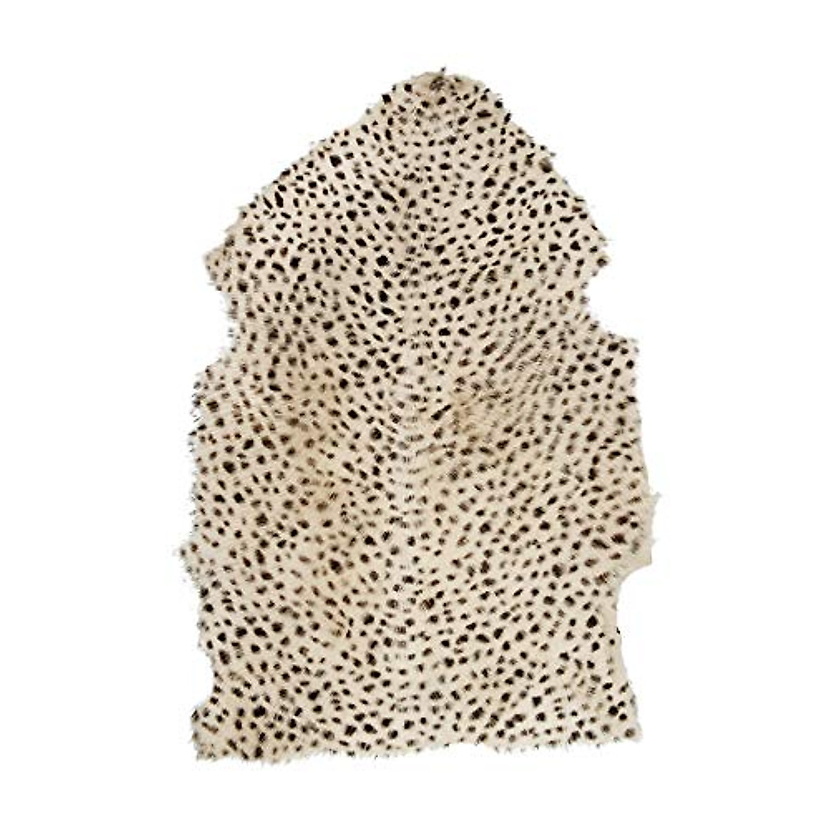 Creative Co-Op 2' x 3' Leopard Print Goat Fur Rugs, Brown