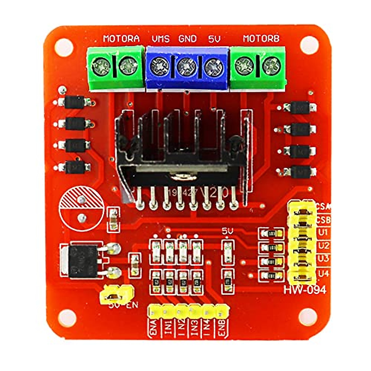 Davitu Motor Driver - L298N DC Motor Driver Module Stepper Motor Dual H Bridge Max 20W 2A / Bridge