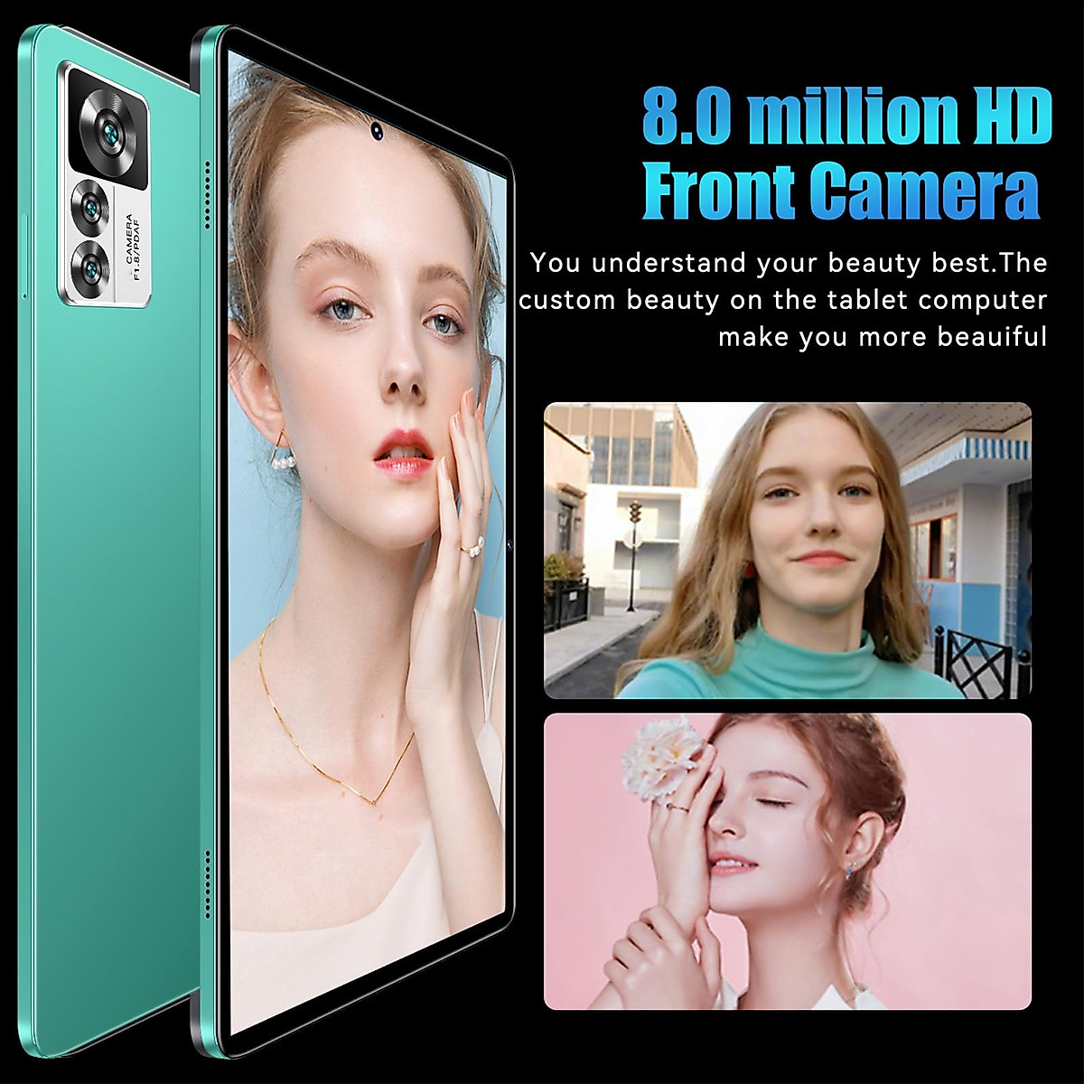 GLOGLOW Gaming Tablet, Office Tablet 8GB RAM 256GB ROM Aluminum Alloy for School (US Plug)