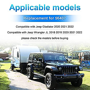 WATERWICH 4 Way Trailer Wiring Harness 56407 Compatible with Jeep Wrangler JL 2018-2023 and Jeep Gladiator 2020-2023, 4-Pin Trailer Hitch Wiring Harness