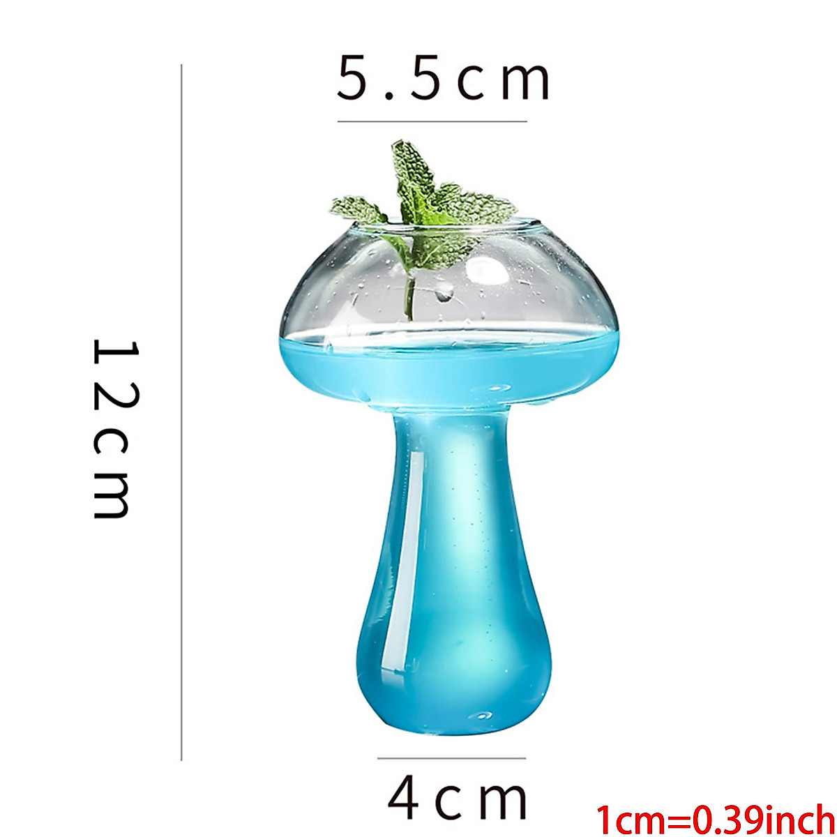 jdfkdskndvkrc Mushroom Cup Cocktail Glass - 380ml/12.85Oz Mushroom Mug Wine Water Cocktails Mushroom Shaped Drinks Cups - Lemonade Juice Glass Bartender Special Beer Wine Glasses Goblet Cooler Cup