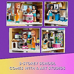 LEGO Friends Emma's Art School House Set 41711, Creative Arts & Crafts Toy with 3 Mini-Dolls, Accessories and DOTS Decor, Birthday Gift Idea for Kids 8-12 Years Old