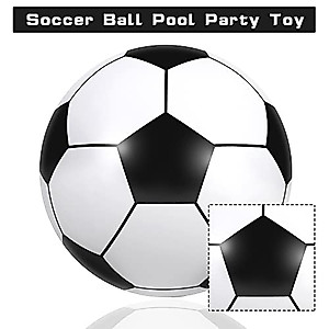 ELCOHO 60 Inch Inflatable Beach Ball Jumbo Inflatable Soccer Ball Pool Party Decoration Toy Beach Toy for Water Sports Games Party Supplies Family Gathering