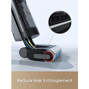 dreame H12 Dual Smart Wet Dry Vacuum Cleaner, Floor Cleaner Mop Combo 4-in-1 Cordless Vacuum for Multi-Surface, One-Step Self Cleaning with Hot Air Drying, Black