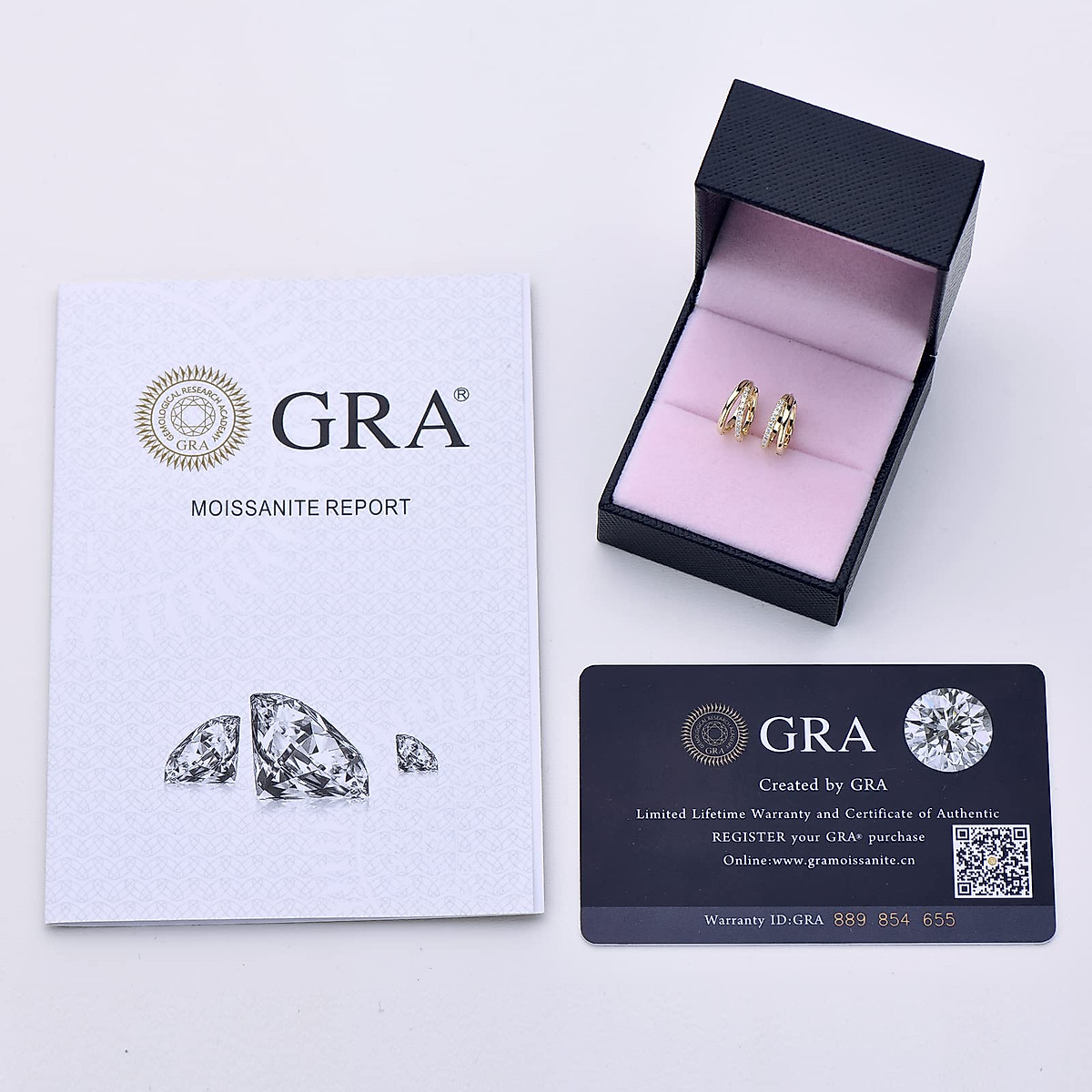 AINUOSHI Moissanite Split Hoop Huggie Earrings, 14k Gold Twist Double Hoop Huggie Earrings, Sterling Silver Double Hoop Earrings for Single Piercing, Yellow Gold