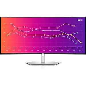 Dell UltraSharp U3821DW 37.5" Curved Screen LCD Monitor (Renewed)