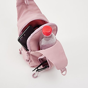 VAKAER Small Sling Bag for Women, Small Crossbody Bags with Adjustable Straps, Lightweight Chest Bag Casual Daypack Backpacks for Travel Hiking (Pink)