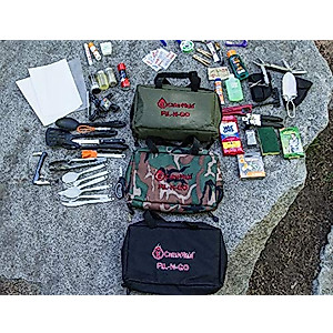 CampMaid FIL-n-GO Camp Caddy Bag With Accessories - Tool Bag for Camping Cookware, Toiletries, & More - Organizer Bag for Camping Utensils & Camp Gear - Camping Must Haves - (Camo)
