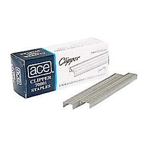 Advantus ACE Undulated Clipper Staples for 07020, Box of 5,000 Staples (ACE70001) , Silver