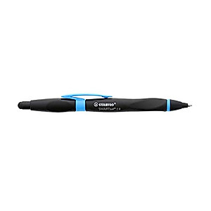 Stabilo Smartball Left Hand Pointball Pen Black Ink Cyan , Multicolored