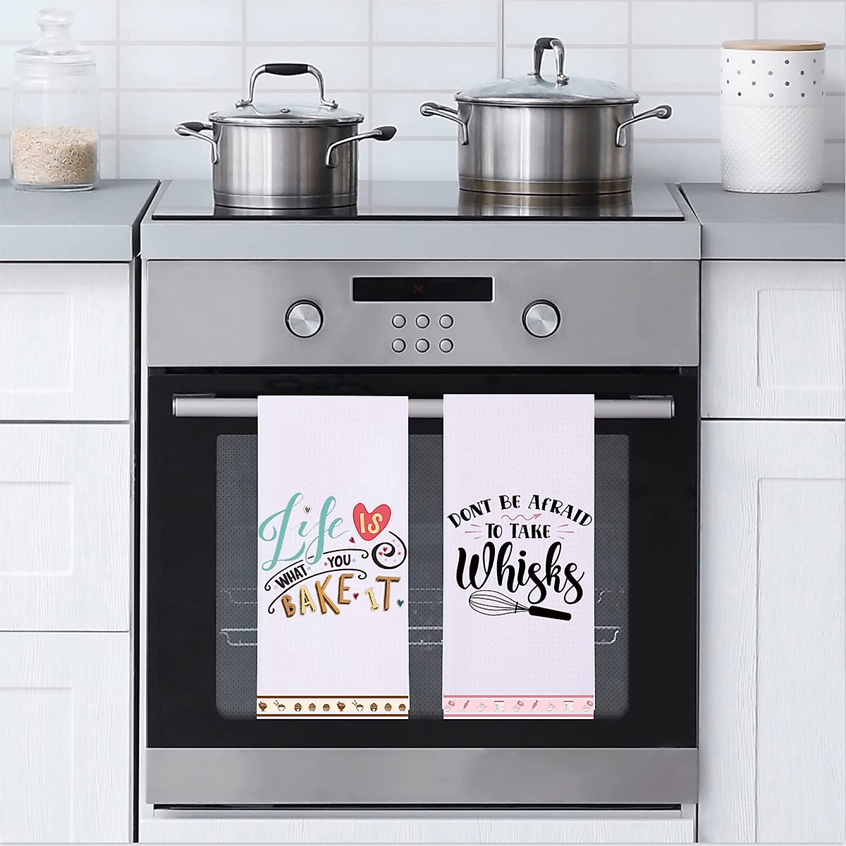 LXOMILL Funny Kitchen Towels, Baking Gifts for Women, Baker Gift, Funny Baking Cooking Towels, Baking Funny Dish Towels