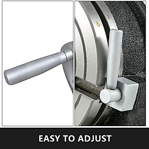 Mophorn Rotary Table 8Inch Horizontal Vertical HV8 Precision 3MT Milling Drilling Machine Vernier Reading Milling Drilling Boring