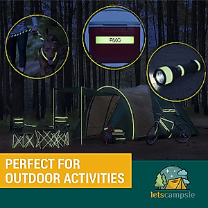 LetsCampsie Glow in The Dark Tape – 30ft x 1inch – Premium Industrial Grade Interior and Exterior Luminous Glow Tape to Help See Objects at Night and Outdoors