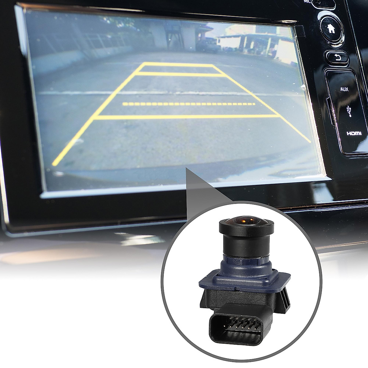 Partuto Rear View Back Up Camera No.GA8Z-19G490-A - Car Rear Park Assist Reverse Camera - for Ford Flex 3.5L V6 - Gas 2013-2019 Plastic Black - 1 Pc