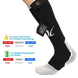 Rechargeable 7.4V 2200mAh Lithium Polymer Batteries for Heated Gloves Socks Jacket Cloths Pack of 2