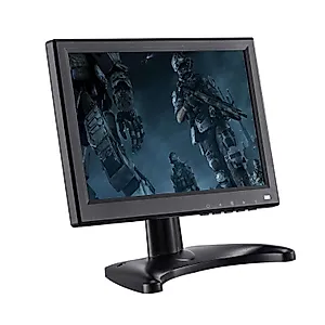 KALESMART 10.1 inch 1280x800 Rimless HDMI Monitor with VGA/HDMI Ports Built-in Speaker for Raspberry Pi Home Security CCTV PC Display