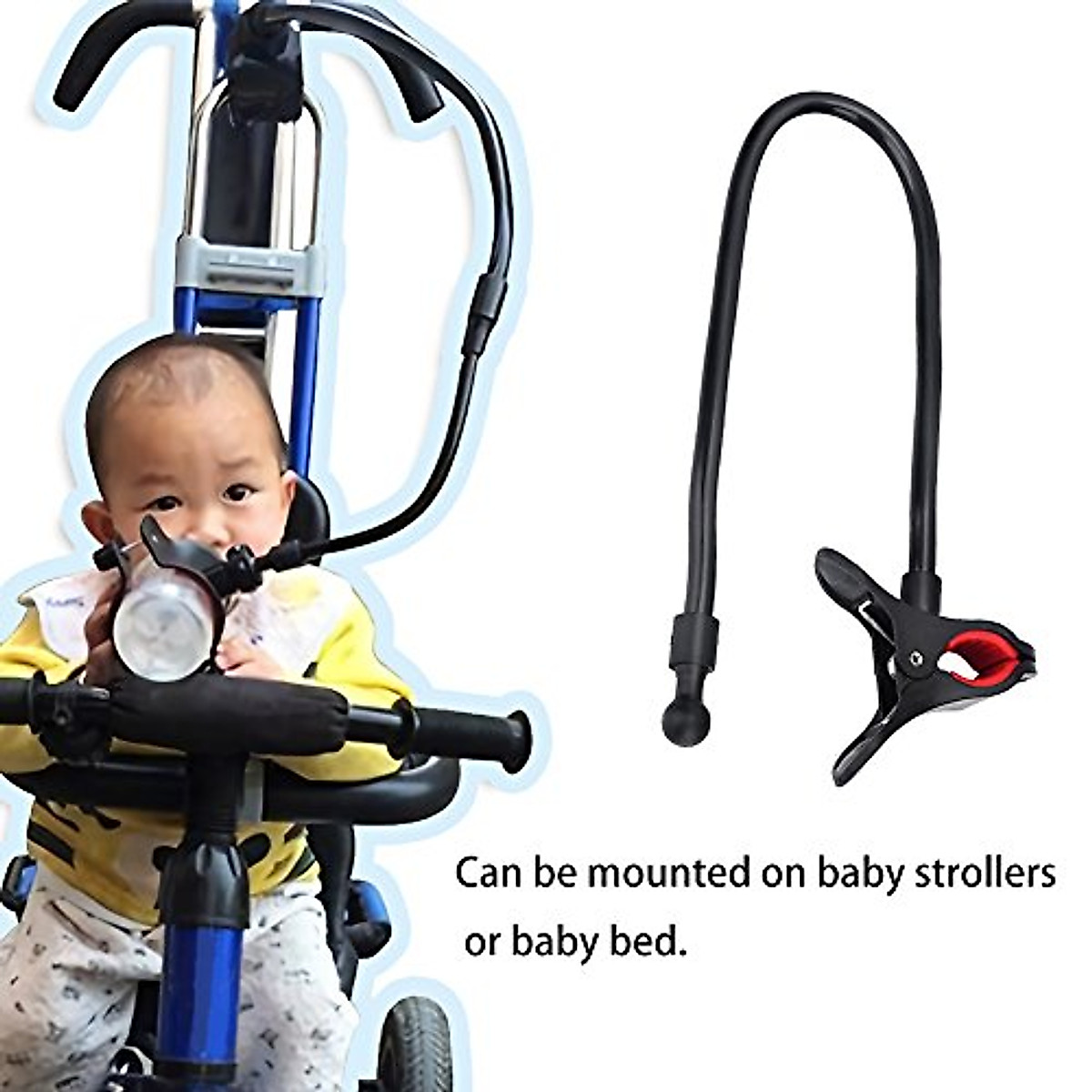 360 Degree Adjustable Kids Babies Water Milk Feeding Bottle Holder Clamp Bracket,Keep Bottles Secure & Off The Floor,Improves Hand Eye Coordination and Motor Skills