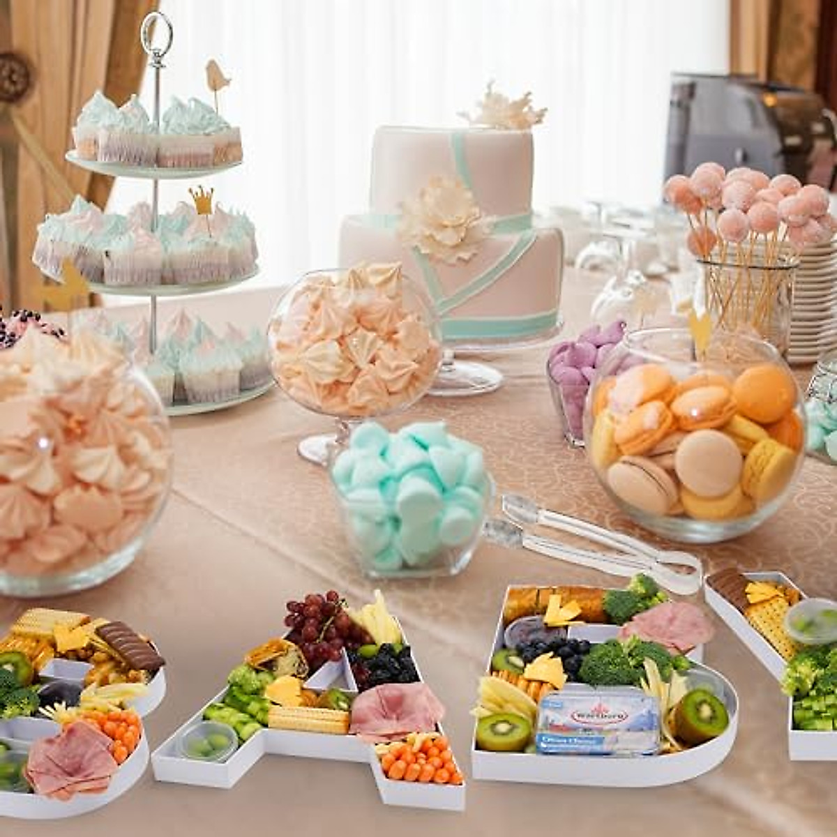 VLN DESIGNS Baby Letter Boxes - Gender Reveal Decor, Fillable Cardboard Letters for Charcuterie Boards, Baby Shower Decorations