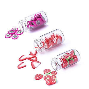 HKLMRO 30PCS Cute Miniature Dollhouse Food Jar Glass Bottle 1:12 Pretend Play Doll House Kitchen Decoration 1:6 Lovely Mini Fruit Simulation Scene Candy Snack Model Game Party Toy for Adults Teenagers
