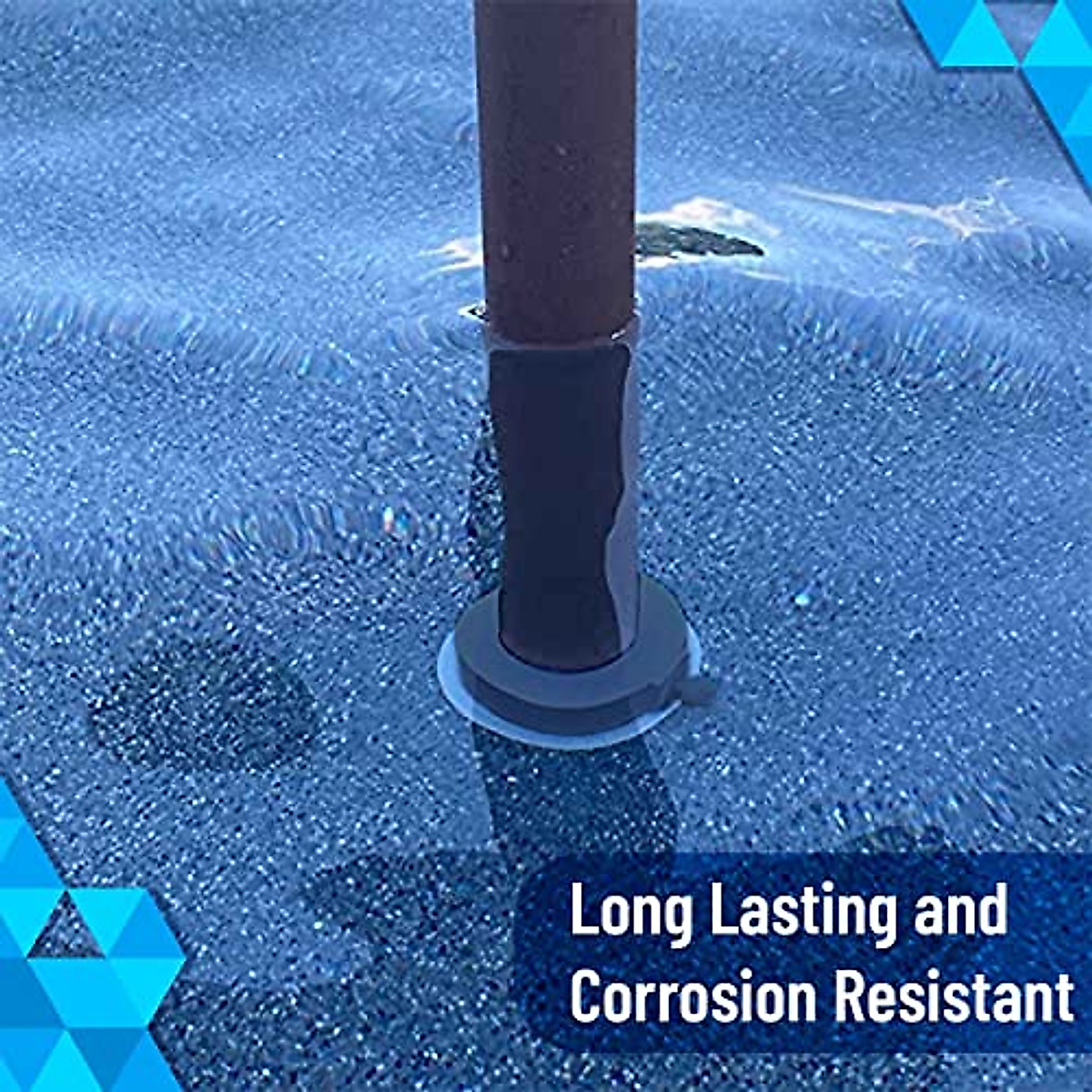 Generic Umbrella Pole Stabilizer Reducer Adapter for Baja Deck Pool Sleeves, Black, 3" Tall