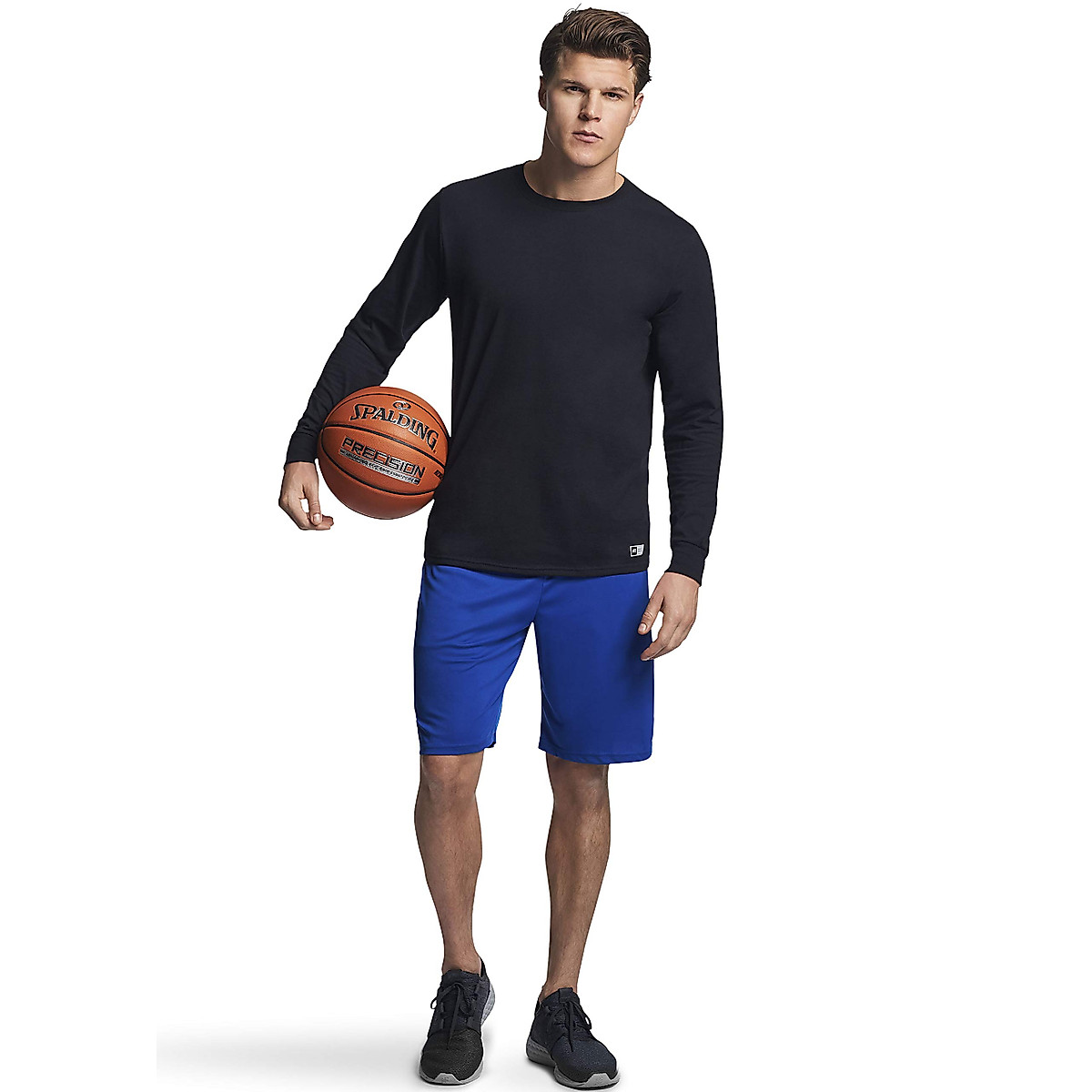 Russell Athletic Mens Cotton Performance Long Sleeve T-Shirts T Shirt, Black, Small US