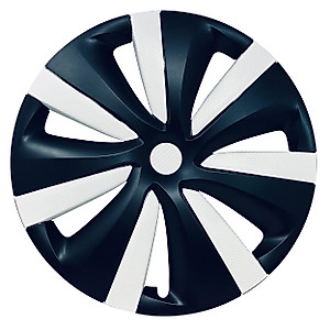 19" Tempest Wheels Vinyl Wrap for Tesla Model S (Plaid & Long Range, Refresh) White Carbon Fiber