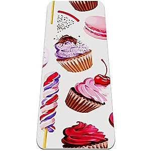 Yoga Mat, Yoga Mats for Home Workout, Workout Mat, Exercise Mats, Pilates Mat, Ice Cream Gourmet