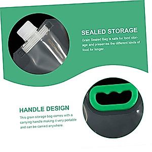 Cabilock 30 Pcs Transparent Grain Bag Food Storage Bags Rice Grain Sealed Bags Kitchen Storage Canister Stand up Grain Seal Bag Rice Cereal Clear Nozzle Bags Tea Bag Dry Food Household